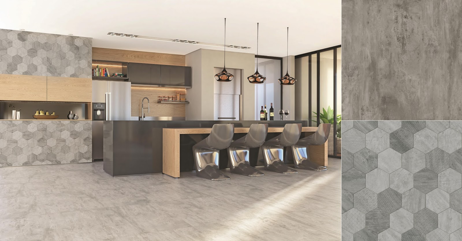 Inspire-se com cozinhas revestidas pela Roca Brasil Cerámica - Joana D'arc