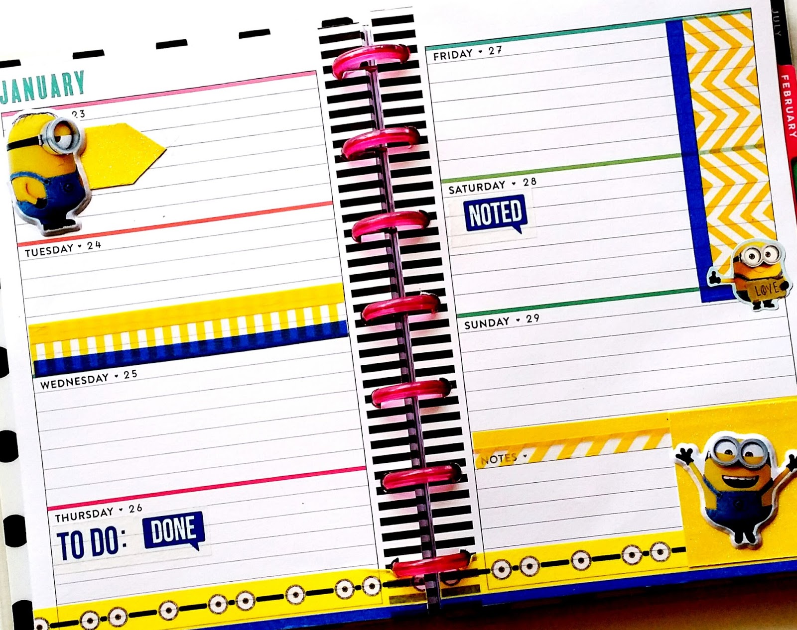Creating Anniething: Minion Layout for the Mini Happy Planner