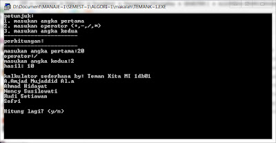 Toro Punya Blog: Membuat Kalkulator Sederhana dengan Turbo PASCAL