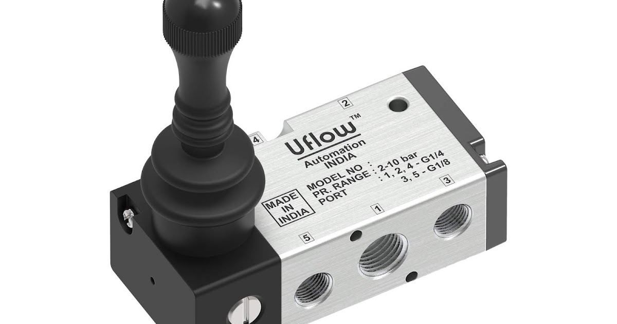 Uflow Automation: Pneumatic Valves >> 5/2 Hand Lever Valve