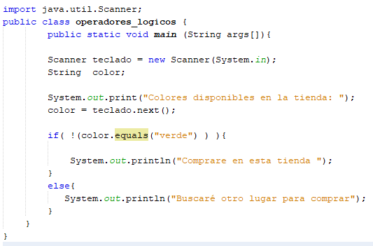 Operadores Lógicos en Java