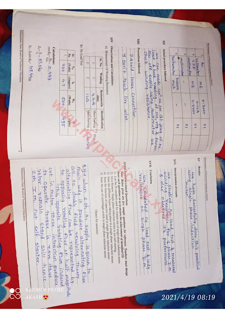 22625 Maintenance of electrical equipments Solved Lab Manual Answers ...