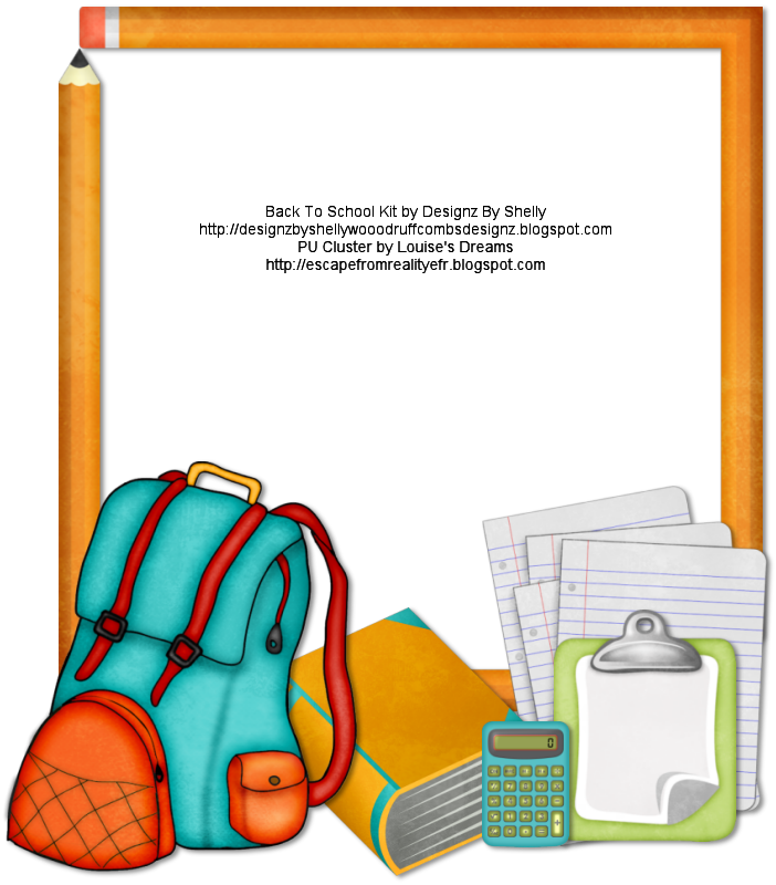 Escape From Reality Blog: PU Cluster Frames "Back To School" DBS