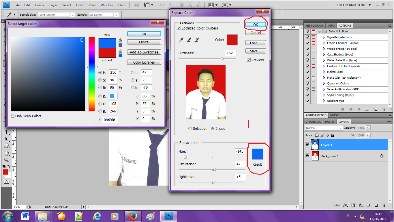 Cara mudah merubah latar belakang Foto pada Ktp dengan Photoshop - Ilmu ...
