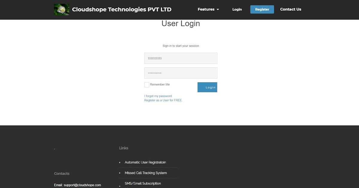 Call tracking | Cloudshope features | Cloud telephony