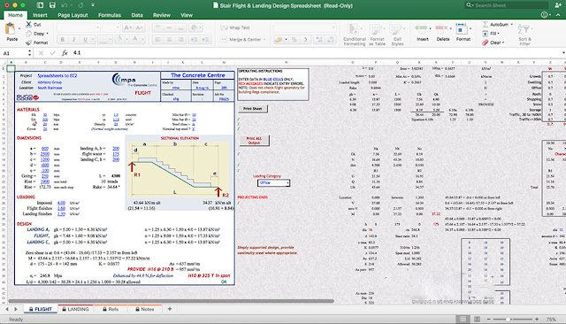 Stair Flight & Landing Design Spreadsheet
