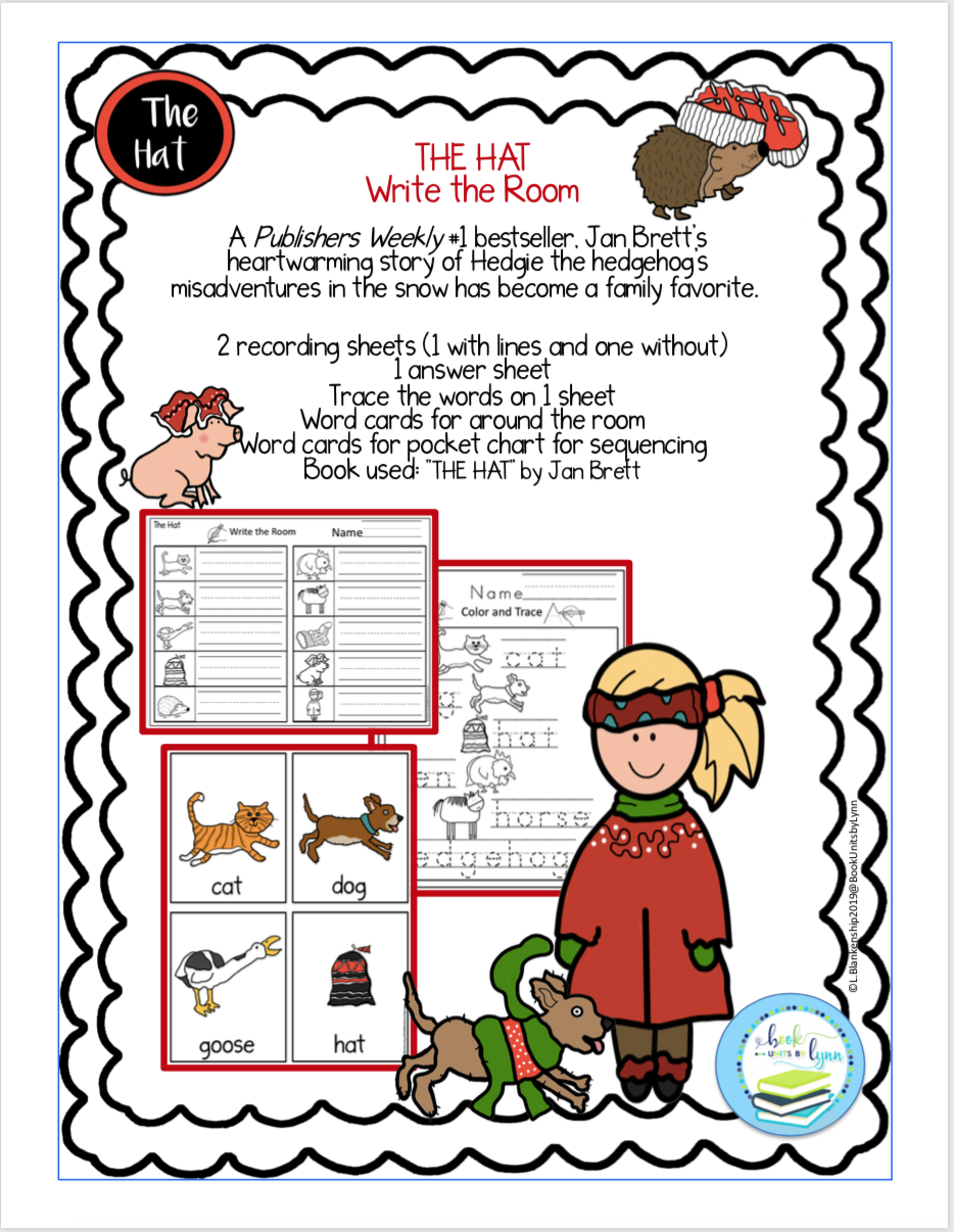 THE HAT WRITE THE ROOM ~ Book Units by Lynn