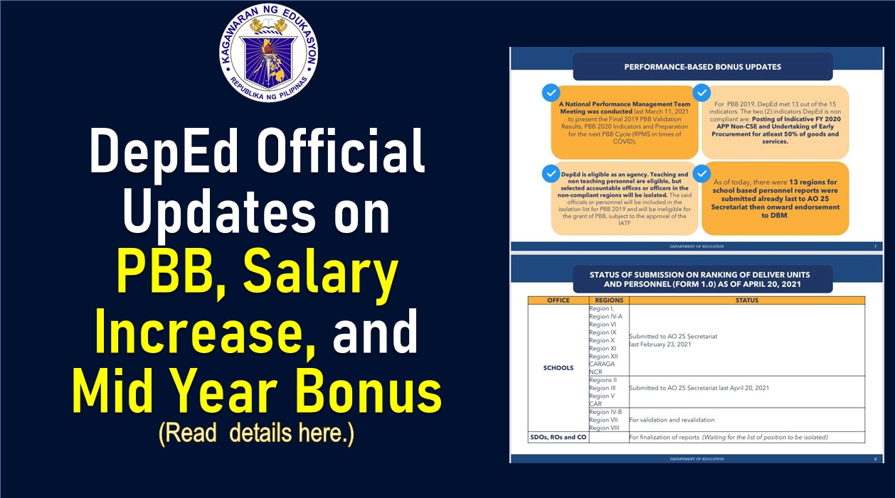 DepEd Official Updates on Salary Increase, PBB, and Mid Year Bonus ...