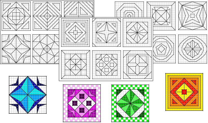 Remue Méninge: Reproduction de figures sur quadrillage n°3