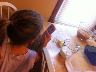 Peach Cobbler...Featuring the Best Helper Ever