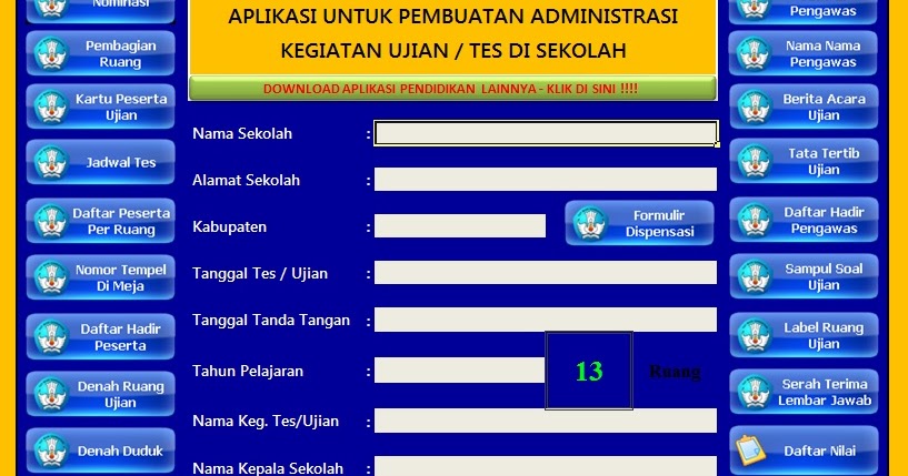 Aplikasi Administrasi Perlengkapan Ujian - INFORMASI DAN PEMBELAJARAN