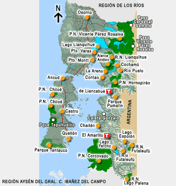 Geografía turística de Chile y el Mundo: Región de Los Lagos