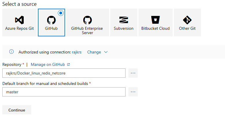 Create Azure Ci Build Pipeline To Create Container And Push