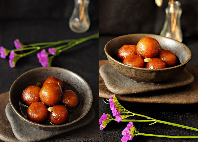 Ranga Alu'r Pantua (Sweet potato Gulab Jamun) - A Homemaker's Diary
