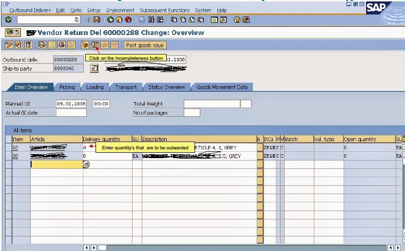 SAP MM: Return Process for Vendor in SAP