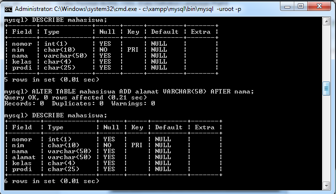 Catatan Instrumatika: Daftar Perintah MySQL | DDL (Data Definition ...
