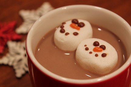 16. Hot Chocolate with Snowmen Marshmallows