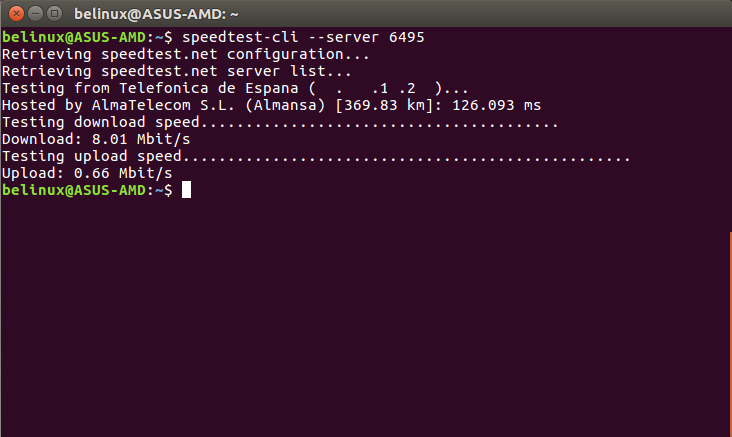 Ubuntu Linux: Test de Velocidad de conexión a Internet desde el ...