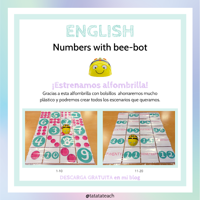 Numbers with bee-bot (escenarios descargables gratuitamente).