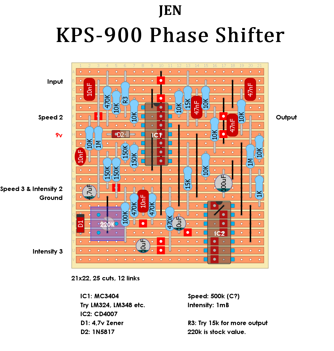 Dirtbox Layouts: Jen KPS-900 Phase Shifter