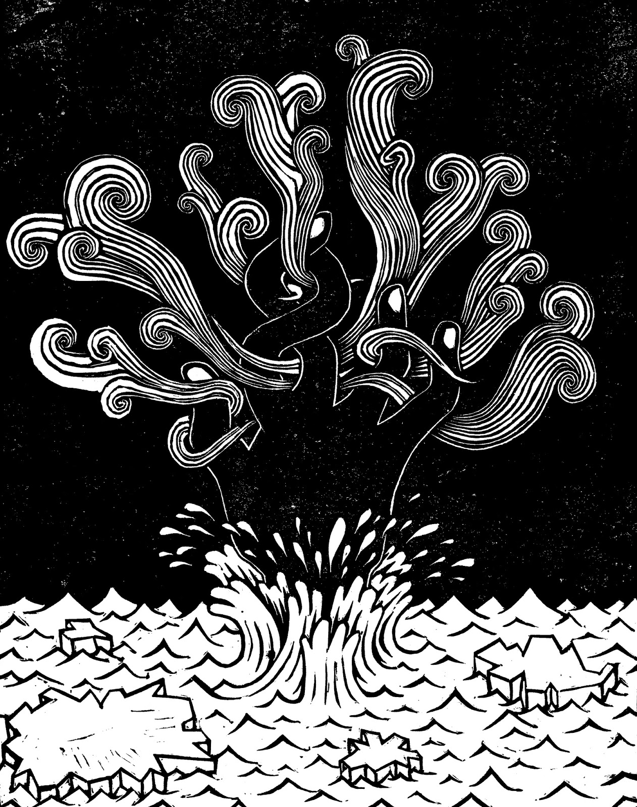 benjamin baret illustrations: linogravures