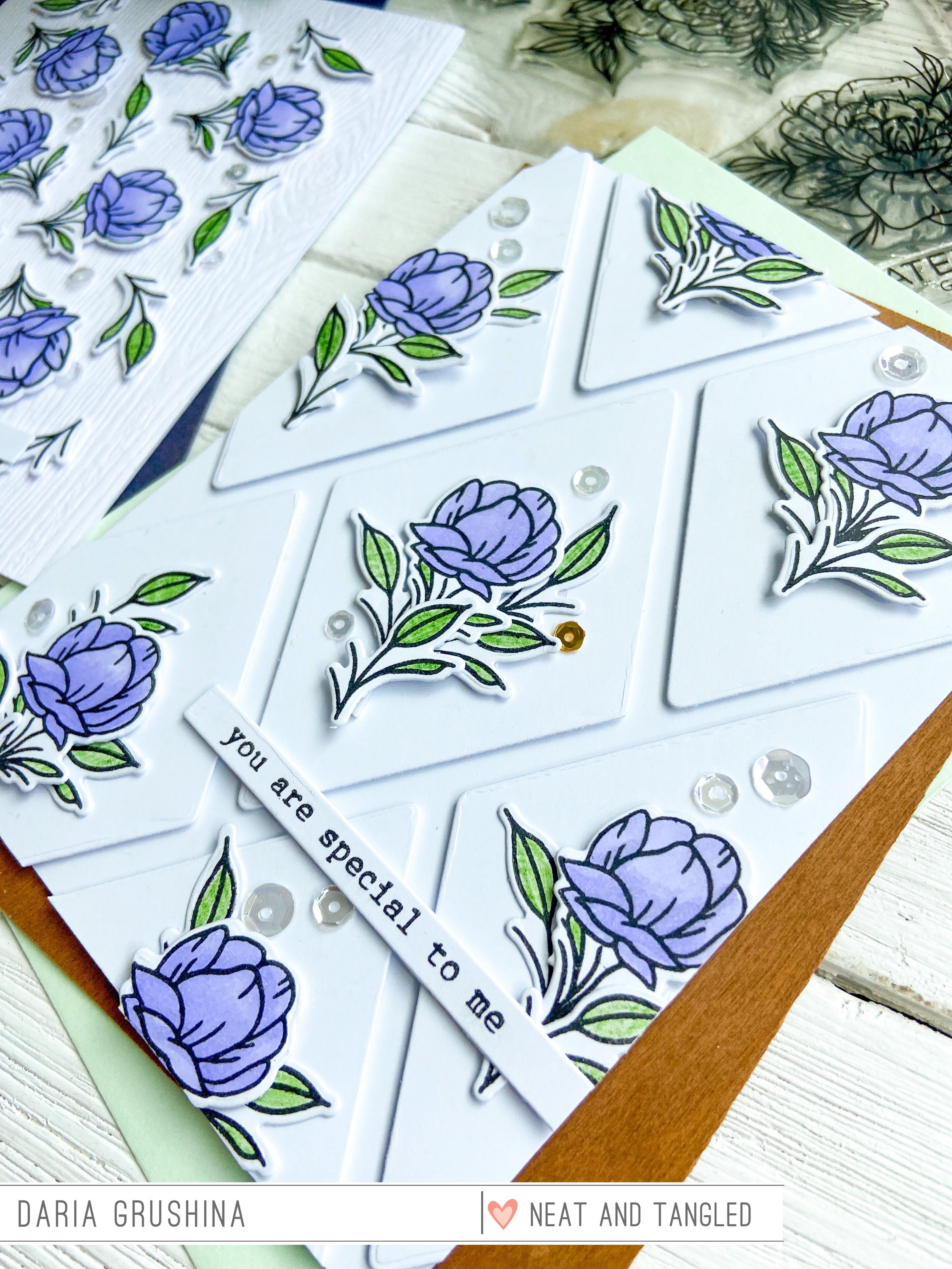 Diamond Pattern Card with Daria Grushina - Neat and Tangled