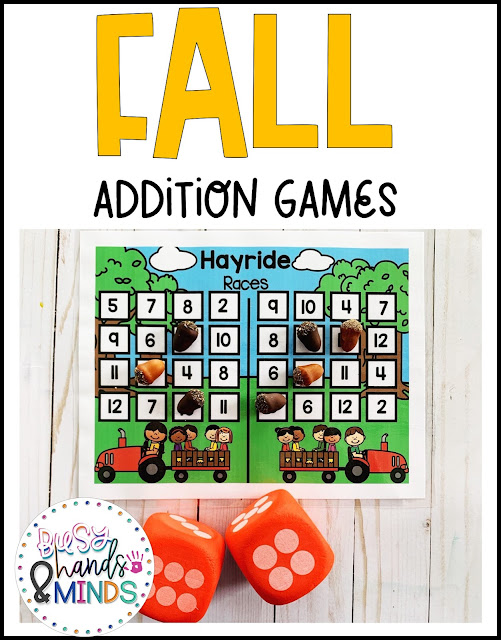 Fall Themed Additon Games | Busy Hands and Minds