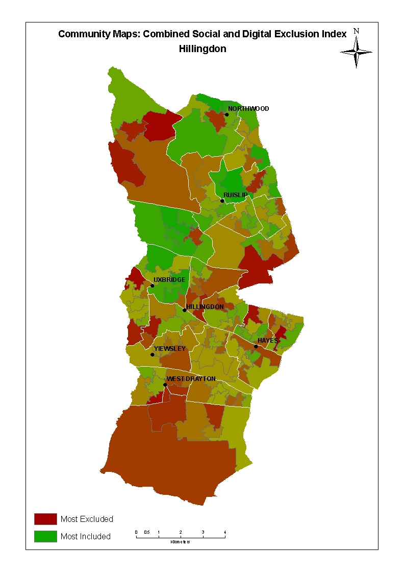 Hillingdon Map Region Political | Map of London Political Regional