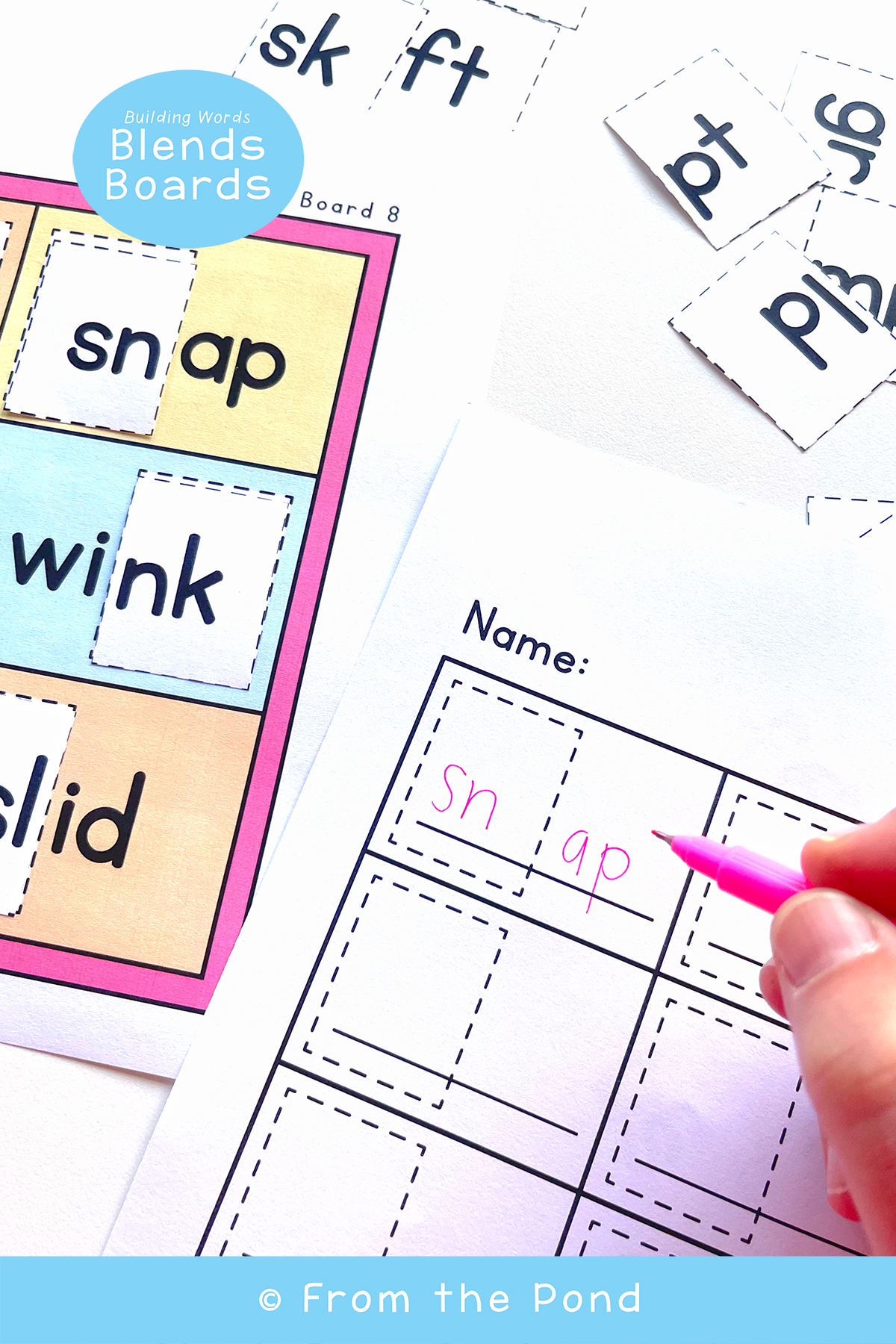Blends Boards - A Fast Prep Activity for Consonant Blends | From the Pond