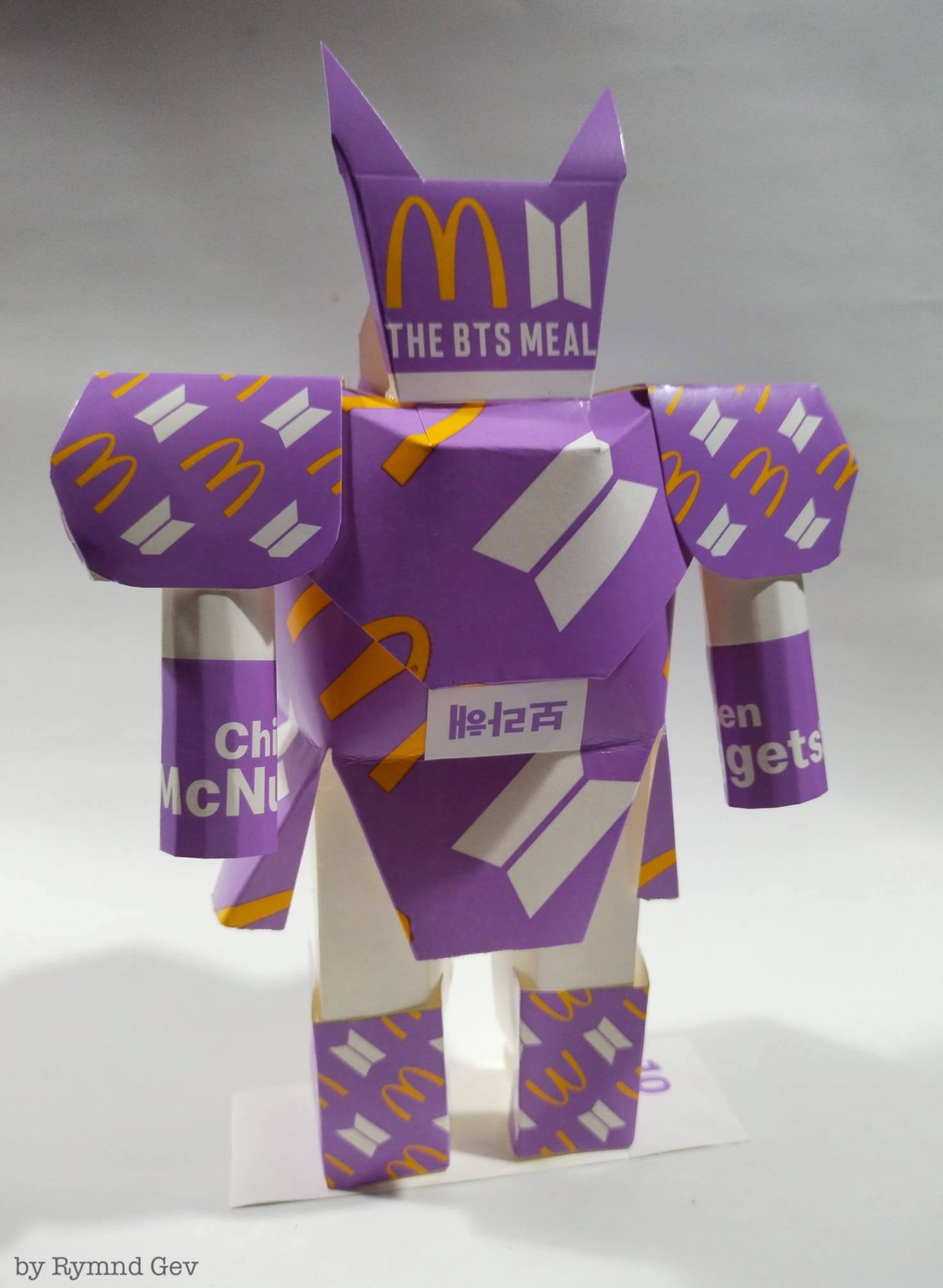 "BTS Meal Robot" Made from BTS X McDonald's Meal Boxes