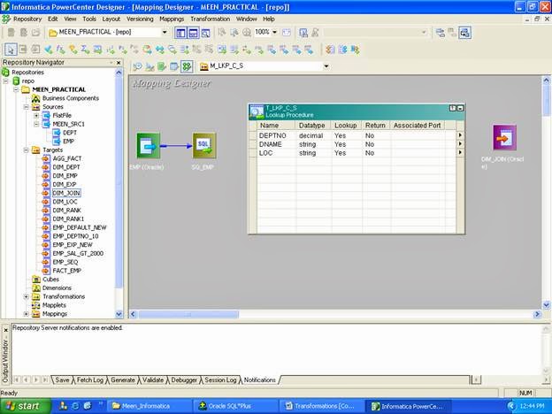 Connected Lookup Transformation in Informatica