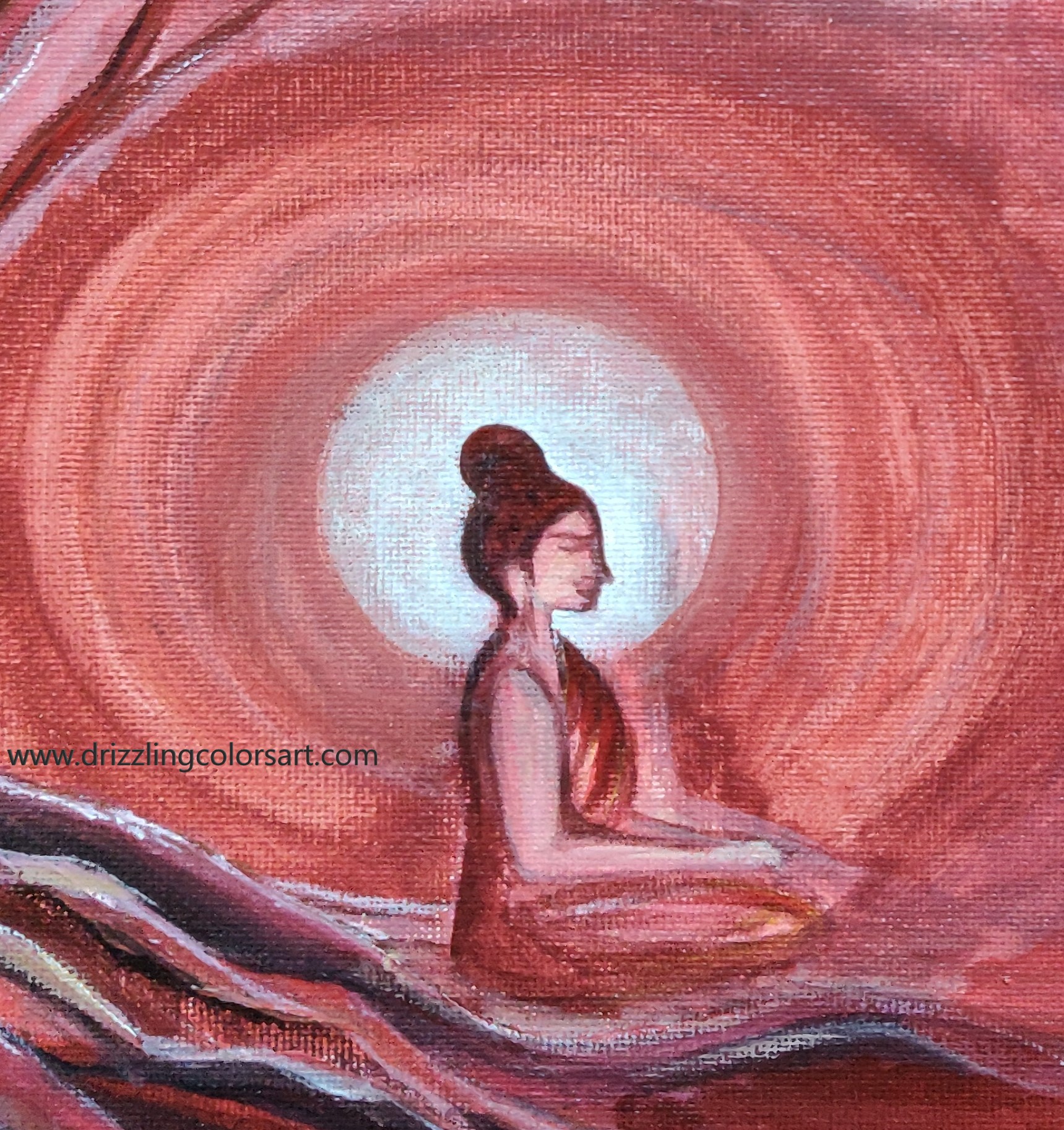 Peaceful Buddha Enlightenment Painting-The Eternal Peace