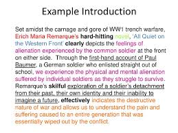 essay examples: All Quiet On The Western Front Essay