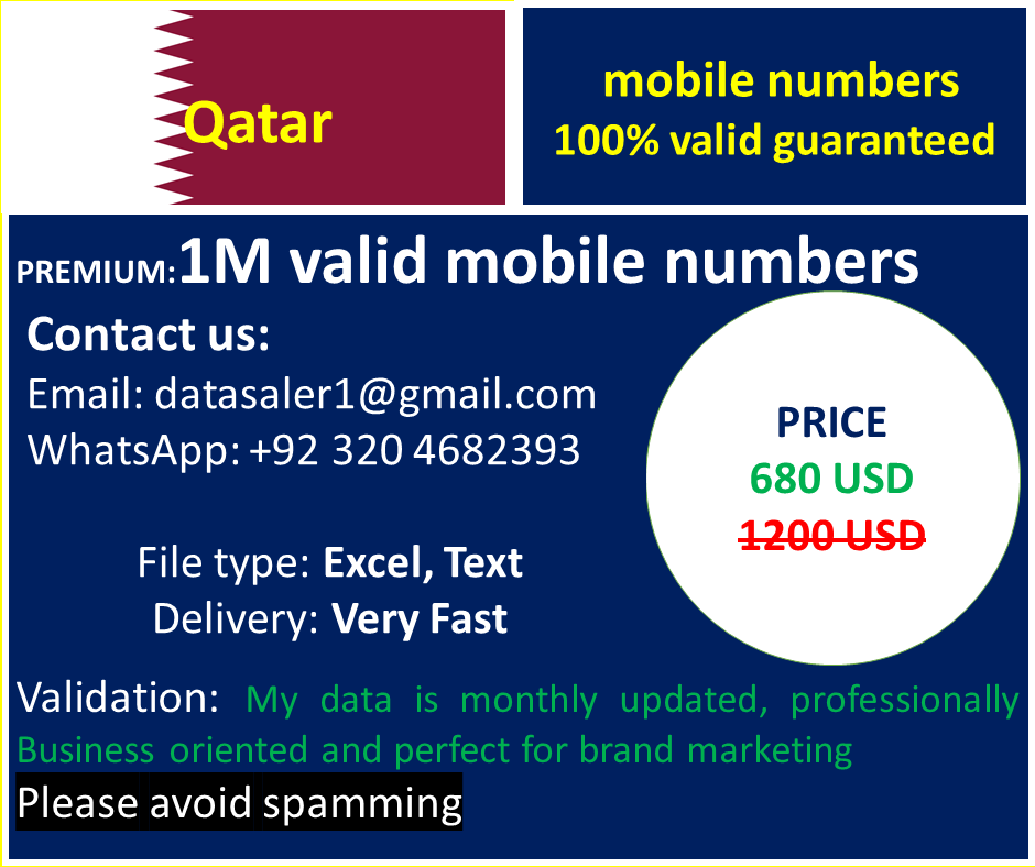 Valid Mobile Numbers: DOWNLOAD QATAR WHATSAPP NUMBERS || RESIDENT ...
