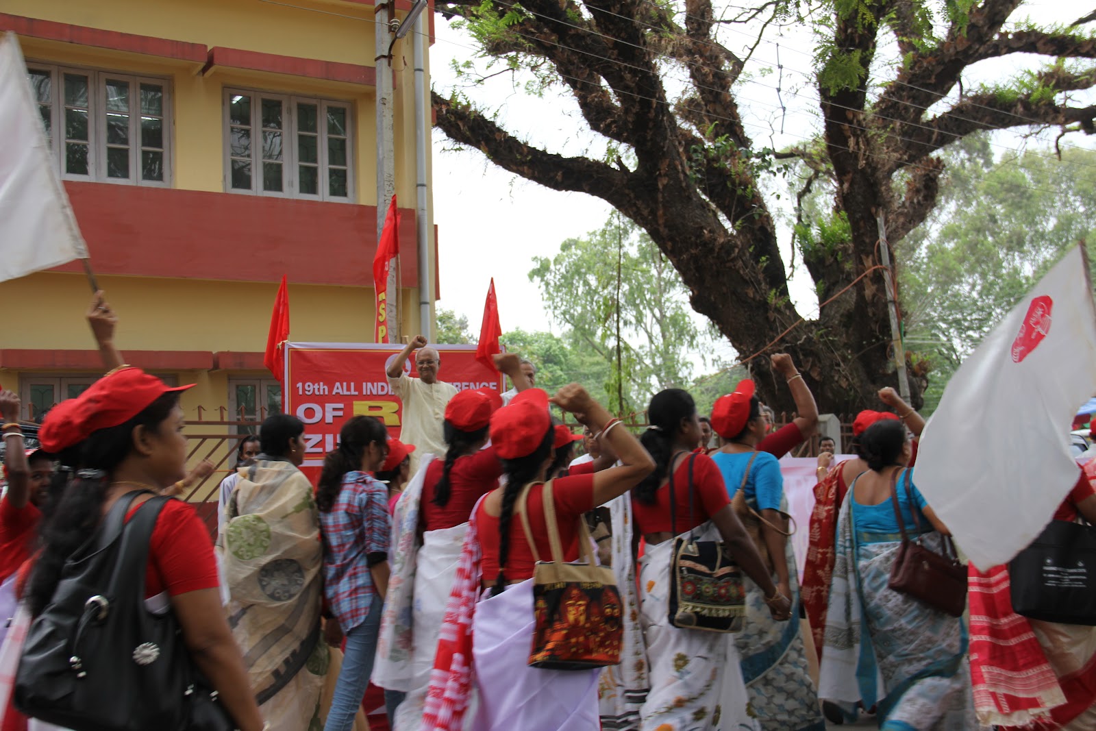 RSP, Revolutionary Socialist Party-Women wing flag rally...