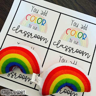 Rainbow Back to School Gifts | Mrs. Hoffer's Spot