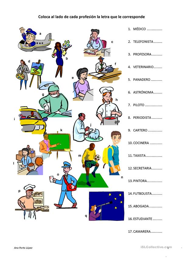 NUESTRO BLOG CEIP ESPARTALES Alcalá de Henares: OFICIOS Y PROFESIONES ...