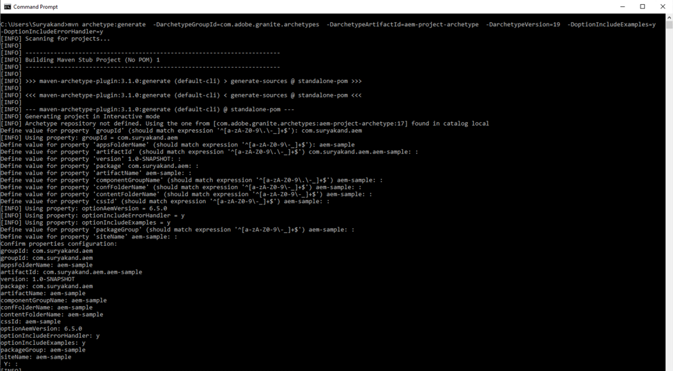 AEM – Create Maven project using archetype AEM – Create Maven project using archetype