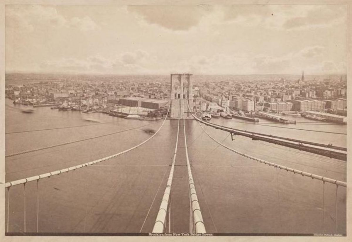 Amazing Photos of the Brooklyn Bridge Under Construction ~ Vintage Everyday