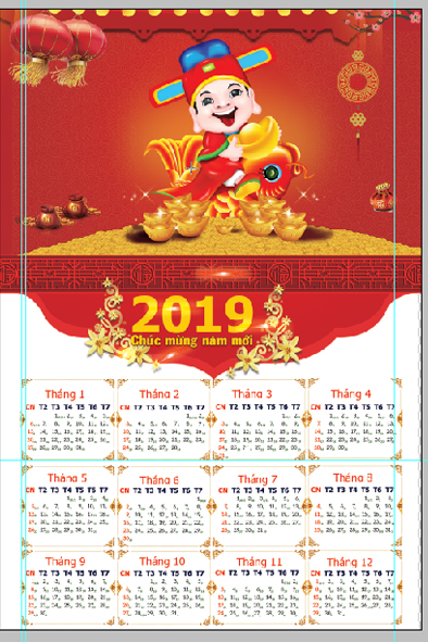 mẫu lịch 2019 - shopvectorvn