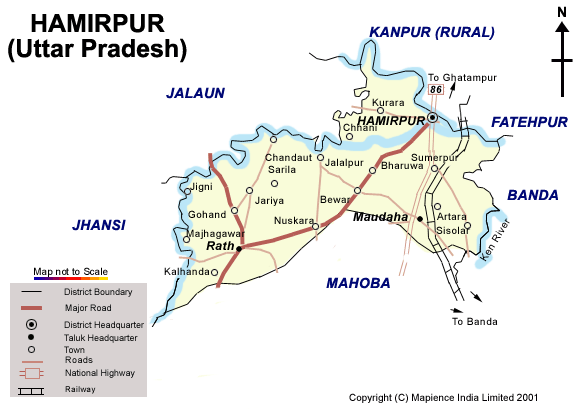 Top Tourist Place India : Map of Uttar Pradesh