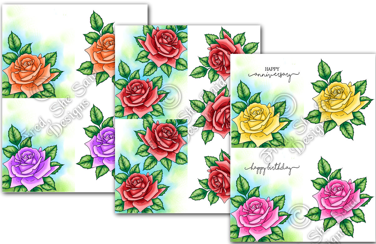 Fred, She Said Designs .... The Store: Simple Rose Spray with Assorted ...