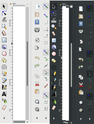 Inkscape with Light and Dark Themes on GNOME Environment