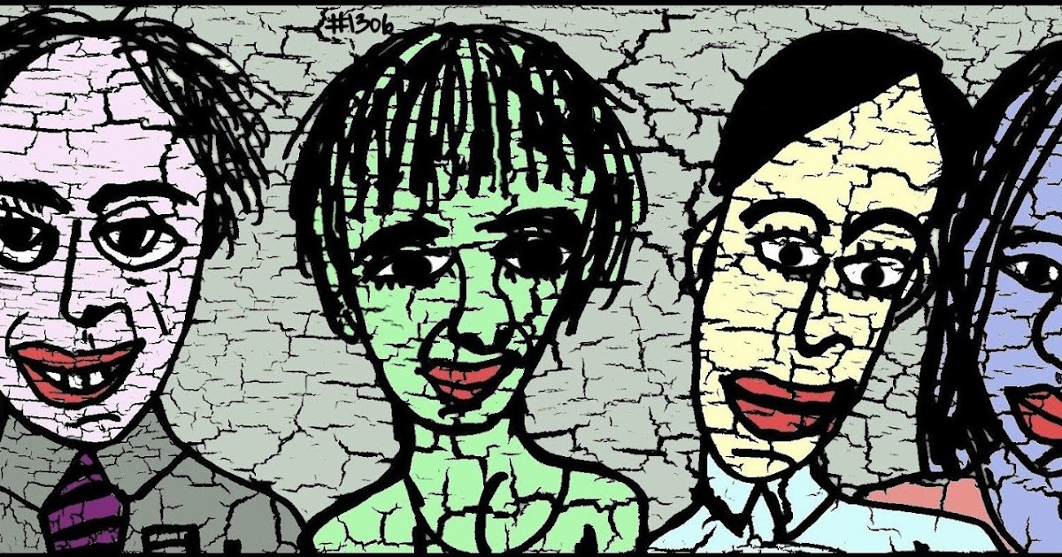 All This Is That: Drawing: Faces 1306 — Cracking up