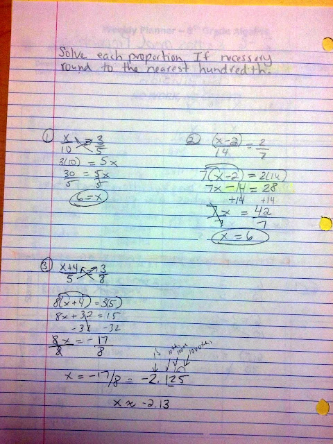 Mrs. Emery's Algebra Class: MOD B Linear Equations