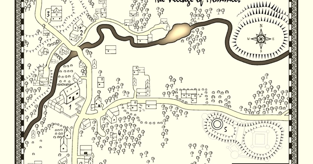Cave of the Dice Chucker: Olde Timey Hommlet Map