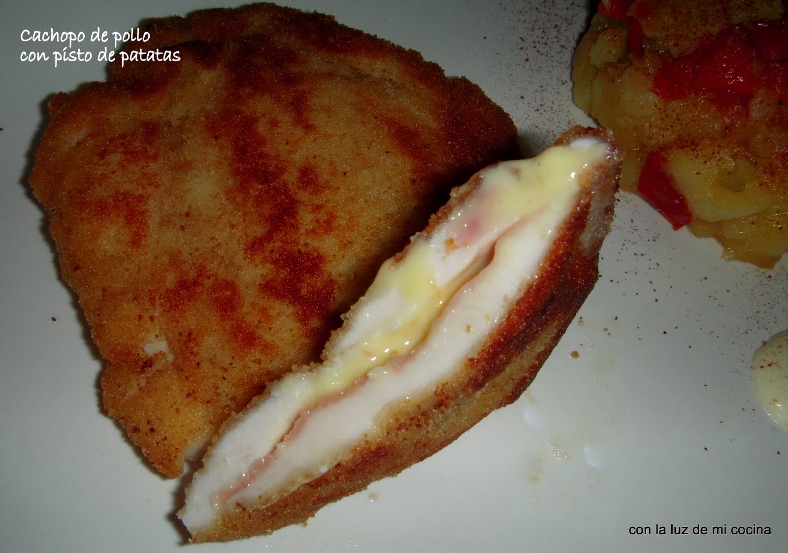 con la luz de mi cocina: CACHOPO DE POLLO CON PISTO DE PATATA