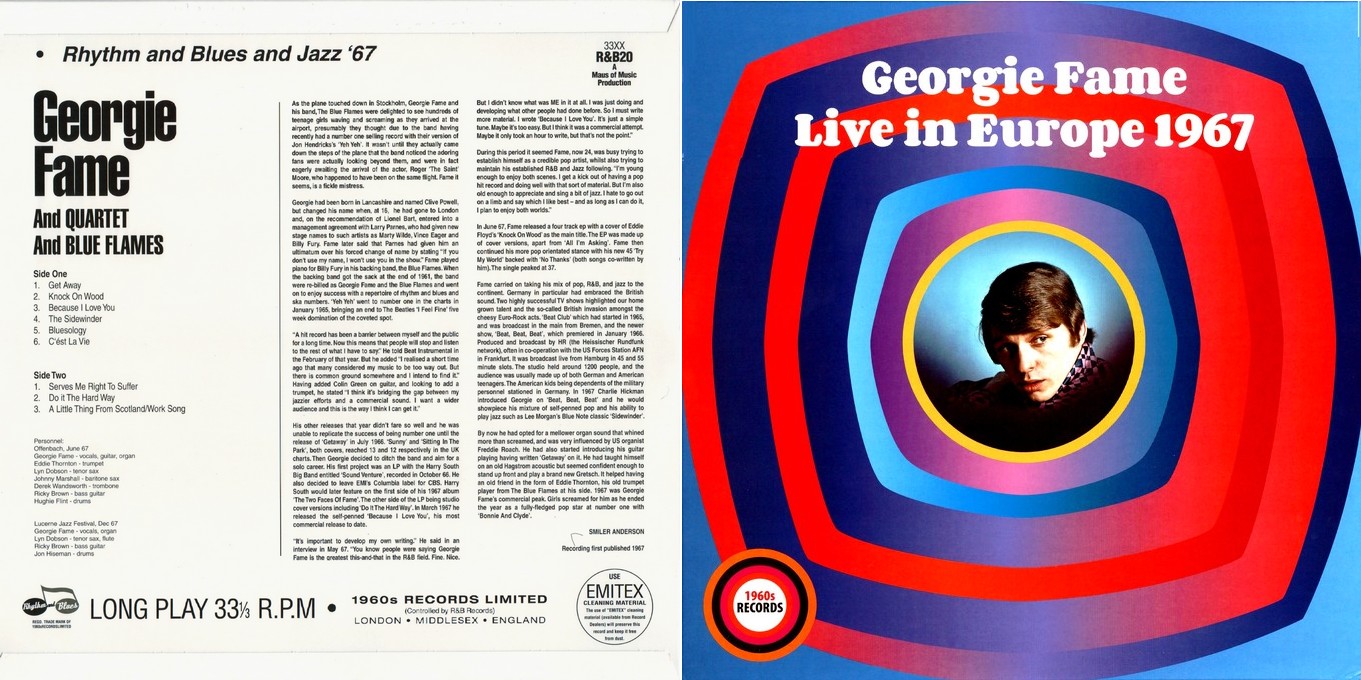 SIXTIES BEAT: Georgie Fame - Live In Europe 1967