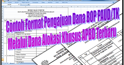 Contoh Format Pengajuan Dana BOP PAUD/TK Melalui Dana Alokasi Khusus ...