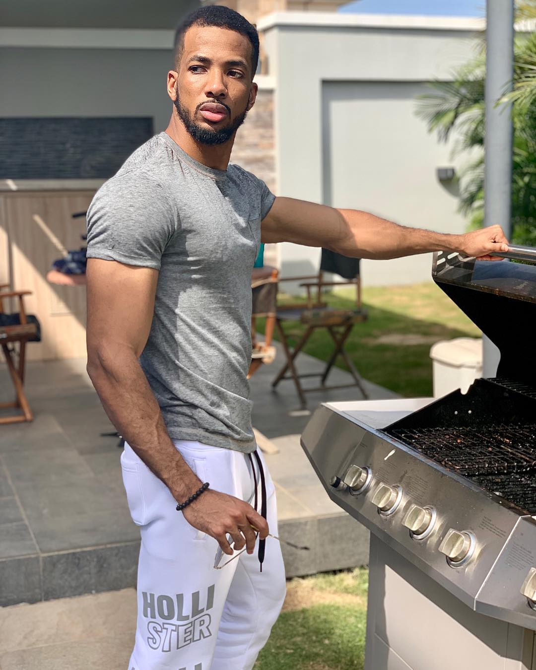 1 Usman Shagari is a handsome light-skinned Nigerian fitness model ...